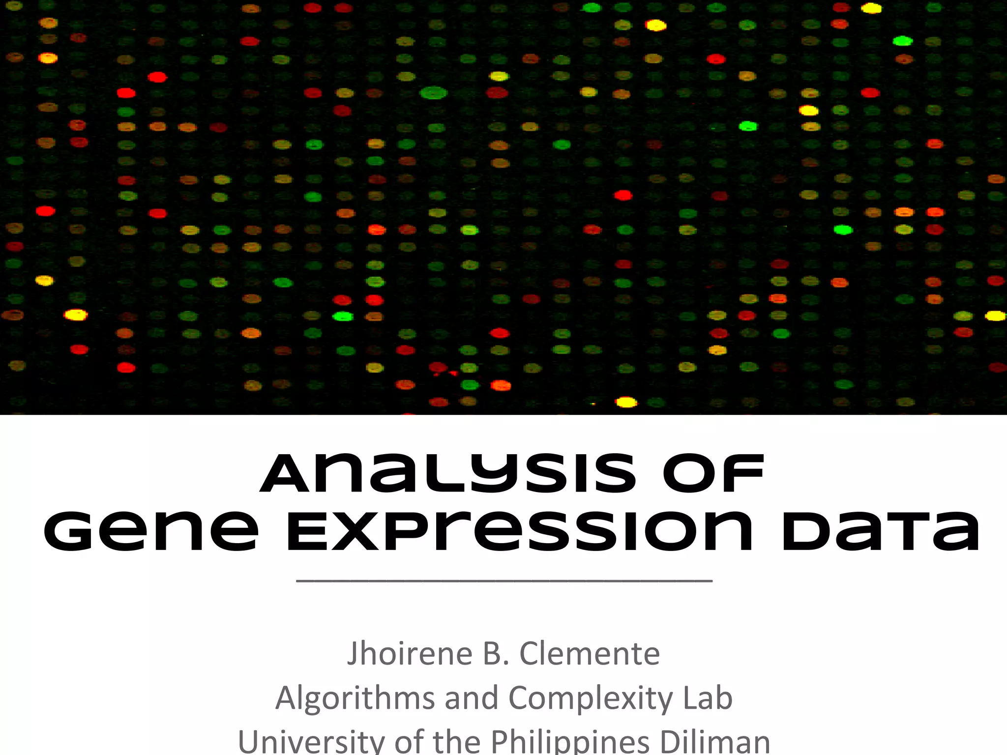 Gene Expression Data Analysis | PDF