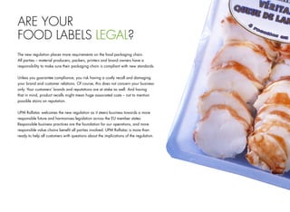 Are your food labels legal? Labels and Regulation in the Food Packaging ...