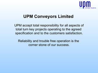 UPM Conveyors Products Highlights | PPS