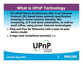 UPnP Forum Overview - H Elenbaas | PPT