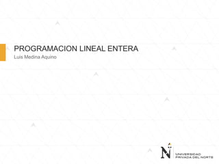 PROGRAMACION LINEAL ENTERA Y BINARIA OPERACIONE II | PDF