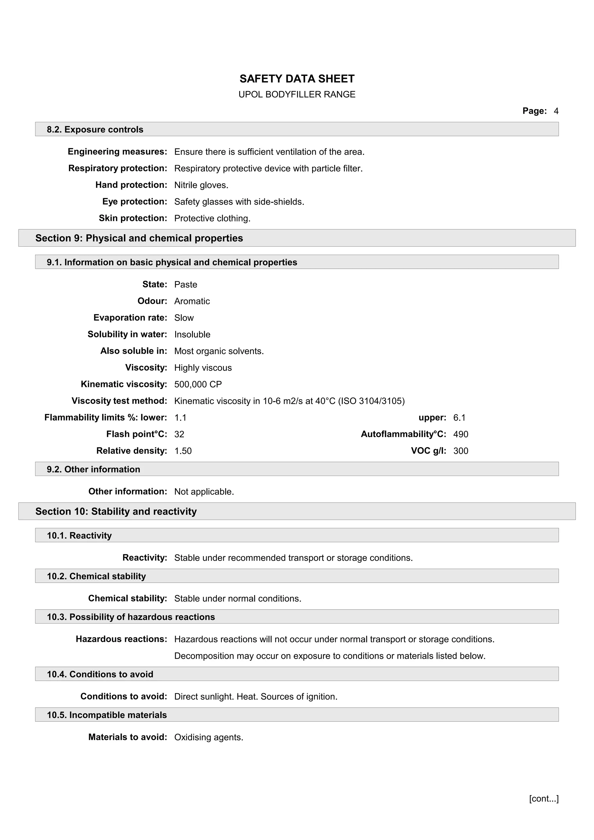 Upol safety data sheet | PDF