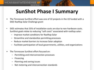 Up on the roof – lessons learned from the tennessee rooftop solar ...