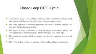 Unit Process OCEAN THERMAL ENERGY CONVERSION | PPT