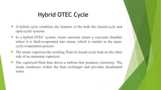 Unit Process OCEAN THERMAL ENERGY CONVERSION | PPT