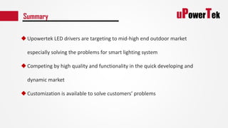 Upowertek LED driver product portfolio introduction | PPT