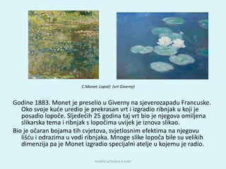 Upoznajmo svjetske slikare:Claude Monet | PPT