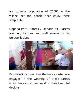 Uppada pattu sarees-history | PDF