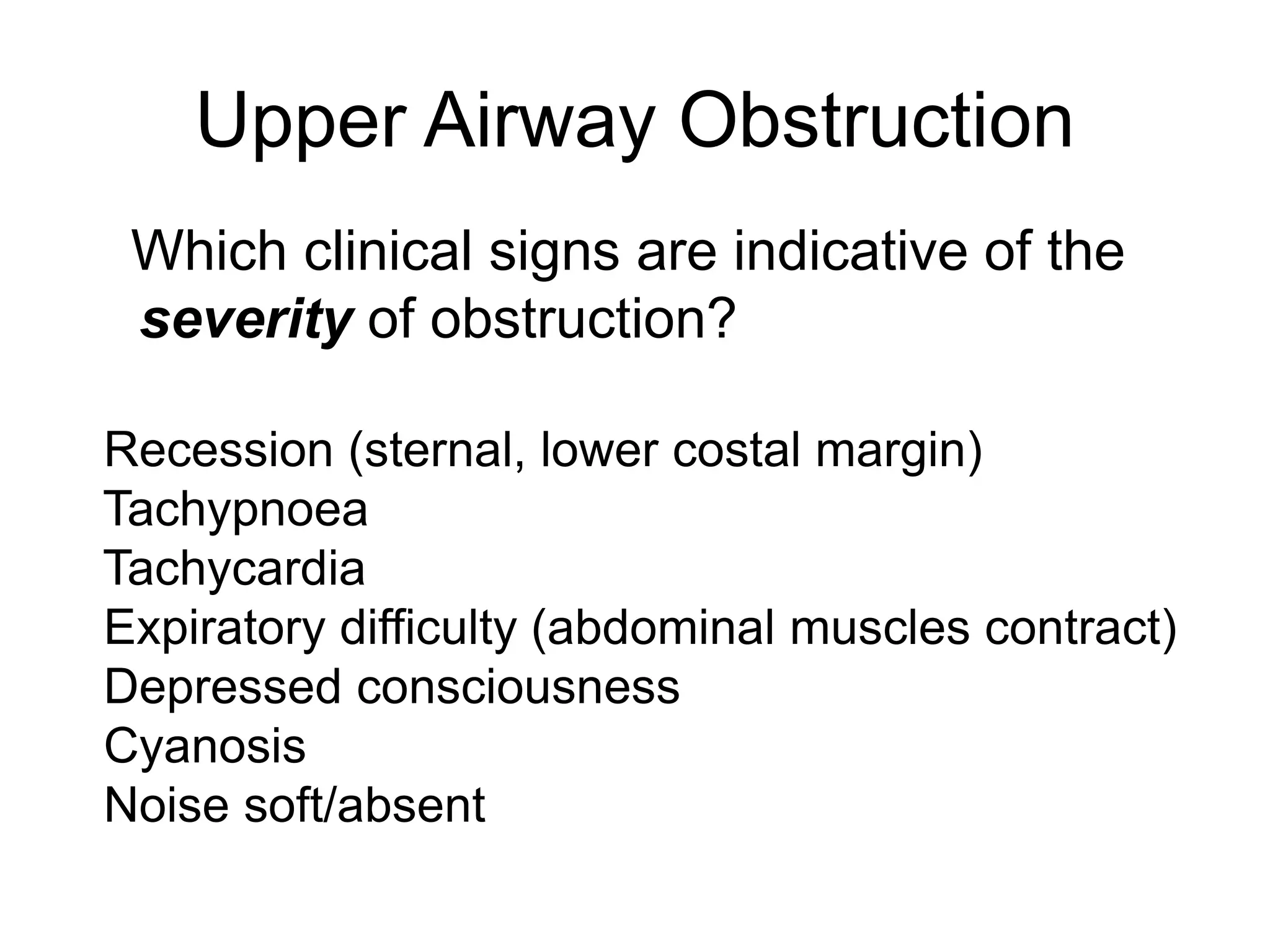Upper airway-obstruction | PPT