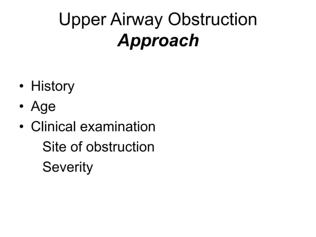 Upper airway-obstruction | PPT | Ear, Nose and Throat Conditions ...