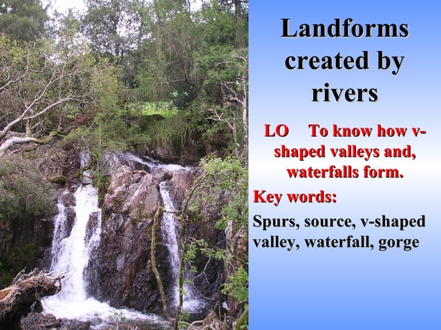 Upper Course of River lesson | PPT
