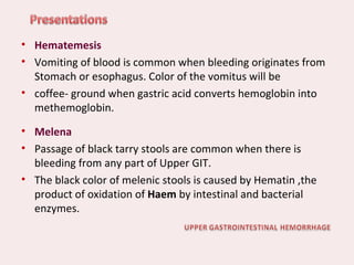 Upper Gastro-Intestinal Bleeding | PPT | Digestive Disorders | Diseases ...