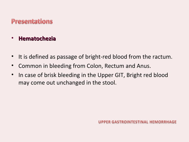 Upper Gastro-Intestinal Bleeding | PPT | Digestive Disorders | Diseases ...