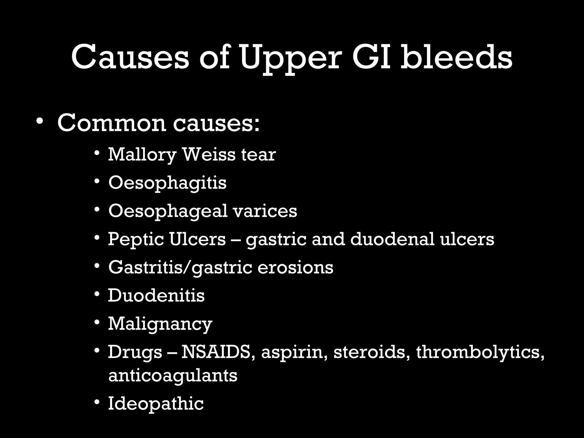 Upper GI Bleeds | PPT