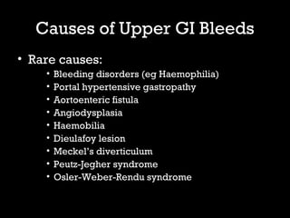 Upper GI Bleeds | PPT