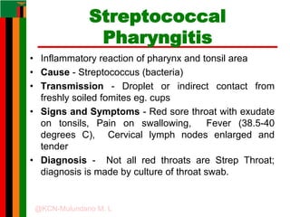 Upper airway infections Mr Mulundano | PPTX