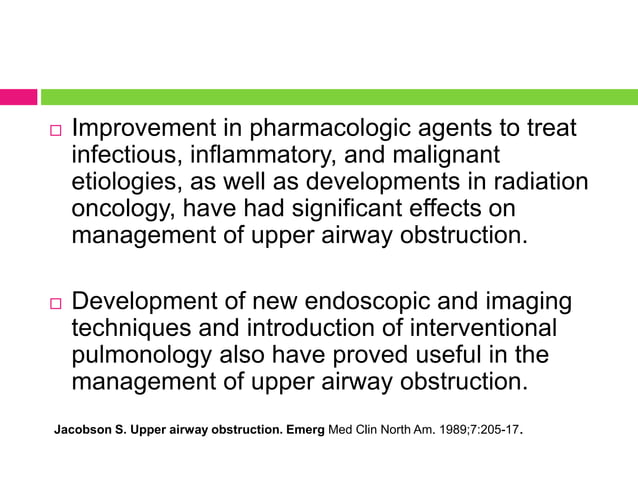 Upper airway obstruction | PPTX