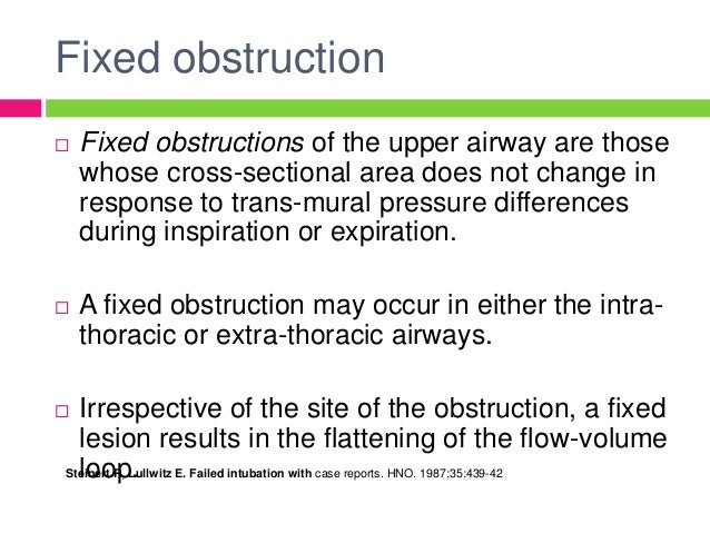 Upper airway obstruction