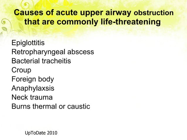 Upper Airway Obstruction Dr Juhina Clinical Serise | PPT | Ear, Nose ...