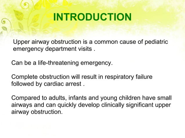 Upper Airway Obstruction Dr Juhina Clinical Serise | PPT | Ear, Nose ...