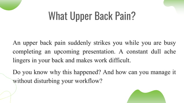 Upper Back Pain | Causes and Treatments | PPTX | Physical Therapy ...