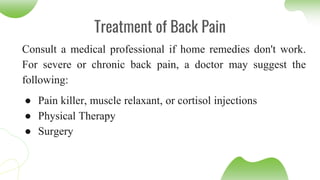 Upper Back Pain | Causes and Treatments | PPTX