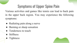 Upper Back Pain | Causes and Treatments | PPTX