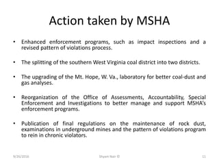 Upper big branch mine disaster shyam nair | PPTX