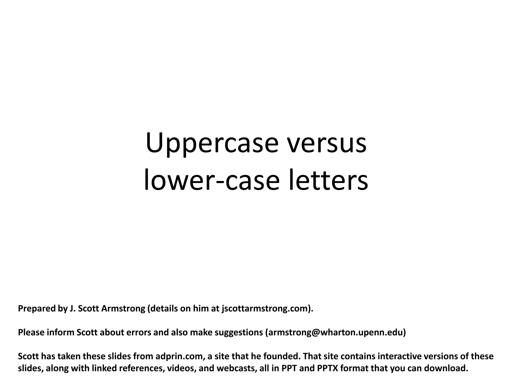 Uppercase | PPT