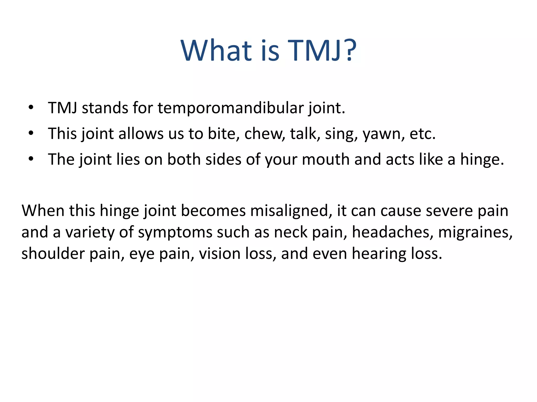 Upper cervical chiropractic for tmj | PPTX