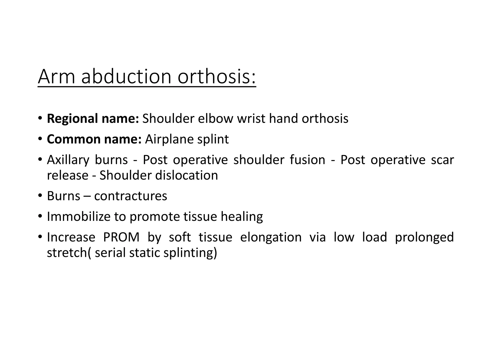 Upper extremity orthoses | PDF