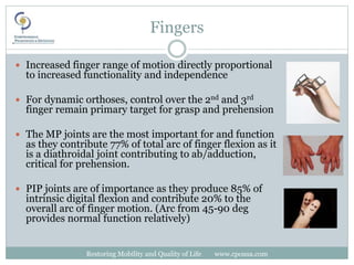 Upper extremity orthotics | PPTX