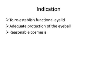 Upper eyelid reconstruction | PPTX