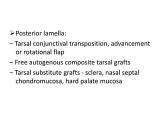 Upper eyelid reconstruction | PPTX