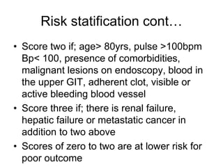 UPPER GASTROINTESTINAL BLEEDING IN MEDICINE.ppt