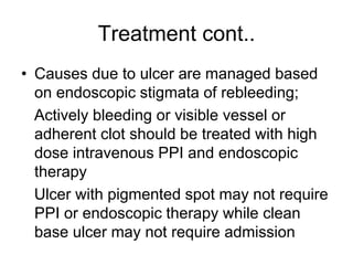 UPPER GASTROINTESTINAL BLEEDING IN MEDICINE.ppt