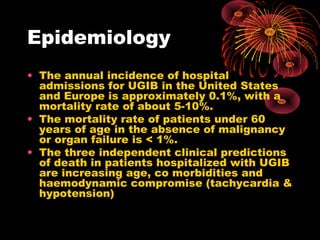 Upper gastrointestinal tract bleeding(ugib) | PPT