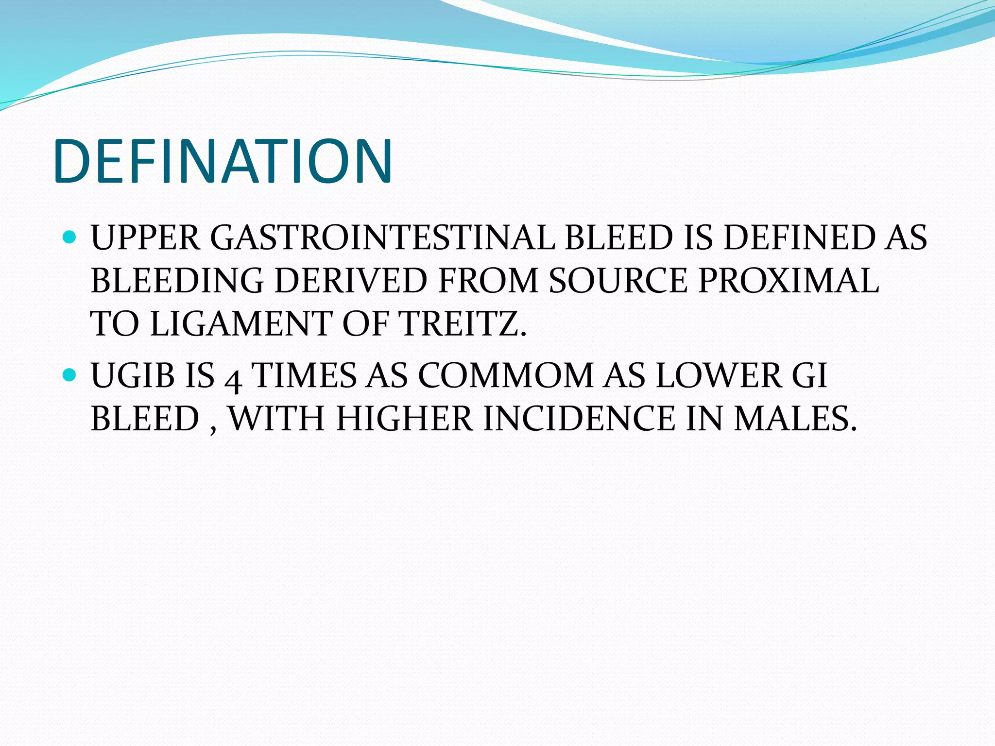 UPPER GI BLEED.pptx | Blood Disorders | Diseases and Conditions