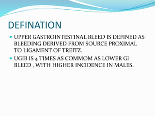 UPPER GI BLEED.pptx | Blood Disorders | Diseases and Conditions