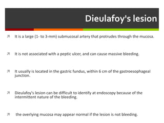 Approach to Management of Upper Gastrointestinal (GI) Bleeding | PPTX