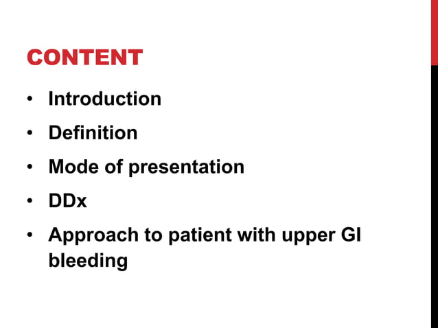 Upper GI bleeding | PPTX