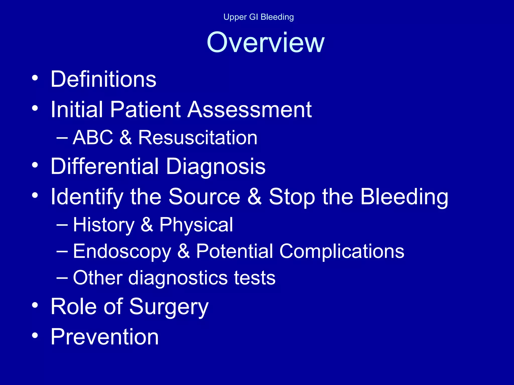 Upper gi bleeding | PPT