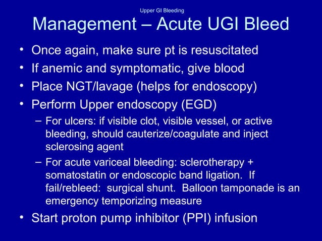 Upper gi bleeding | PPT