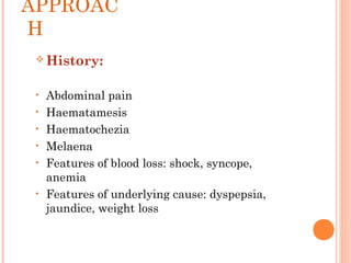 Upper Gastrointestinal bleeding | PPT