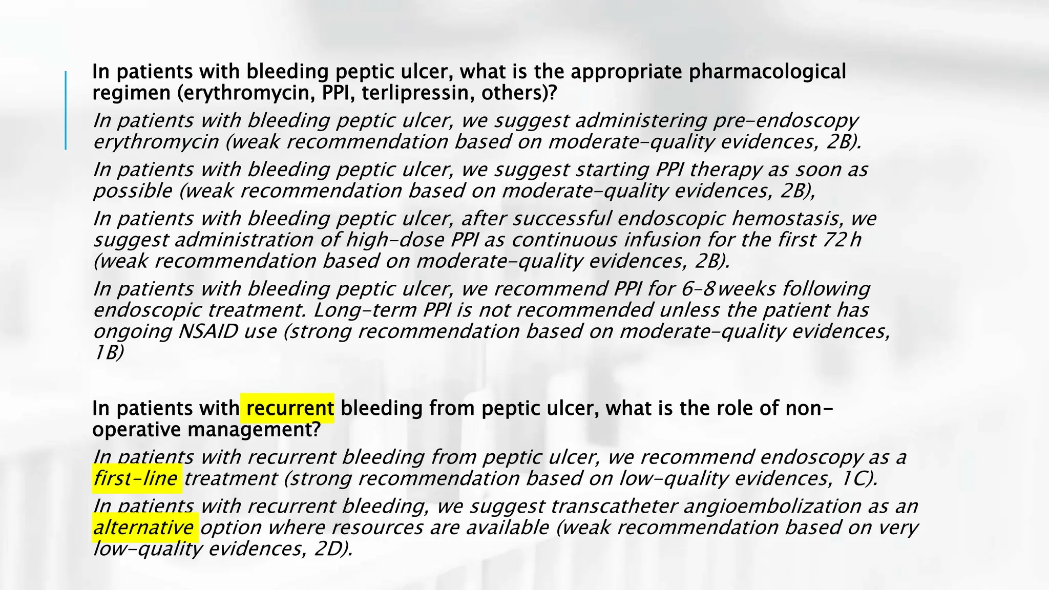 Upper GI Bleeding guidelines ppt.pptx | Blood Disorders | Diseases and ...
