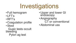 UPPER GI BLEEDING CAUSES RISK FACTORS AND TREATMENT | PPTX