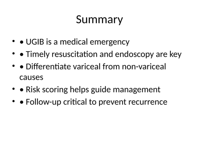 Upper Gi Bleed Seminar Presentation Pptx