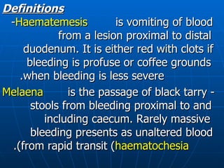 Upper Git Bleeding | PPT | Blood Disorders | Diseases and Conditions