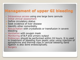 Upper gi tract bleed | PPT