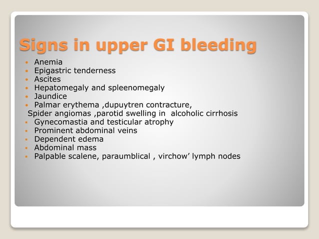 Upper gi tract bleed | PPT